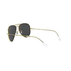Ray-Ban RB3025 Classic Aviator Sunglasses, Legend Gold/Polarized Black, 62 mm