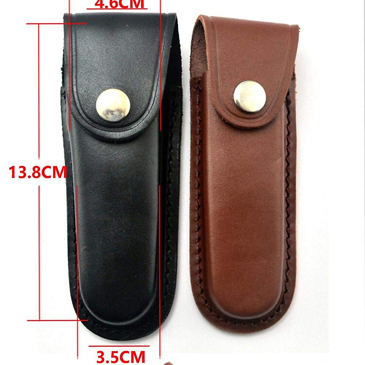 TBoxBo 1pcs Folding Knife Sheath Holster Cowhide Leather Knife Sheath Scabbard
