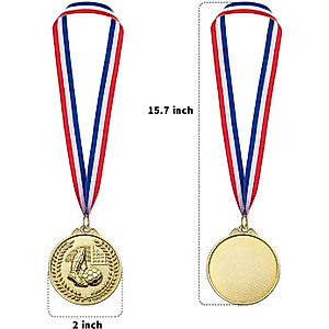 LZHZH 12 Pack Soccer Medals for Kids, metals Gold Award Medals Suitable for sports competitions Celebration and Party Favors