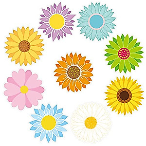 54pcs Sunflower Cutouts Summer Cut-Outs Flower Bulletin Board Decoration for Party Classroom Home