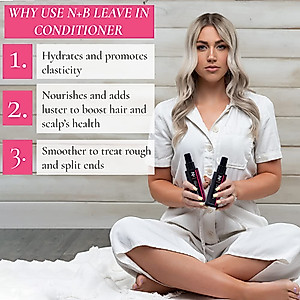 N+B Leave-In Conditioner & Detangler Spray | Curly, Straight, All Hair Types | Deep Moisturizer Repairs Dry Damaged Frizzy Hair | Sulfate, Paraben, & Cruelty-Free
