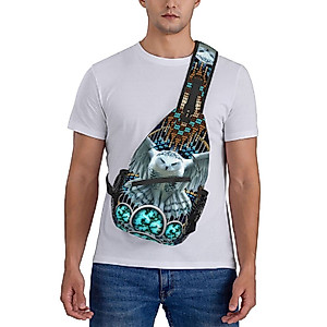 Native Southwest American Indian Sling Bag,Multipurpose Shoulder Bags Travel Hiking Chest Backpack for Women Men