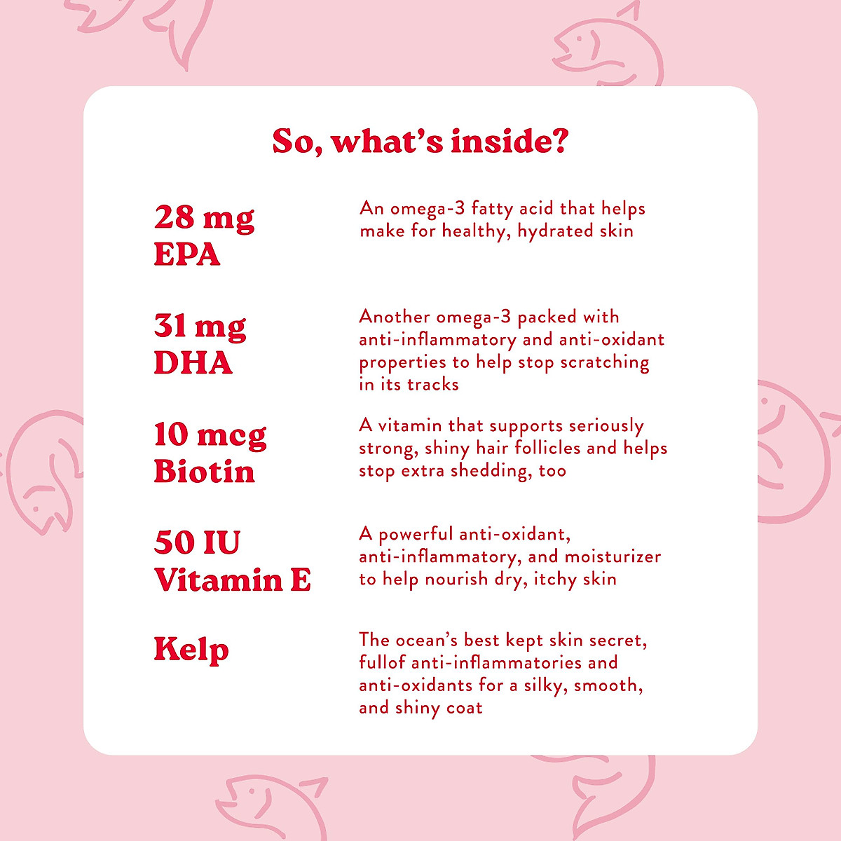 Bocce's Bakery Skin & Coat Supplement for Dogs, Daily Chews Made in The USA with Vitamin E & Essential Fatty Acids, Supports Healthy Skin & Coat, Salmon, 60 ct, Red (DG-SP-SKIN60)