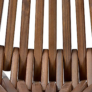 Patio Natural Lounge Chairs Outdoor Folding Wood Chair, Foldable Low Profile Acacia Wood Lounge Chair Perfect for Patio Garden Deck - 21.5 x 30 x 33 Inches