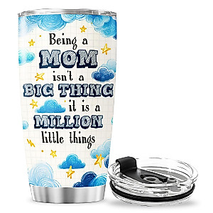 JENOIS Mom Gifts, Tumbler 20 Oz With Lid And Straw, Mama Cups Mother For Funny Tumblers Women Mothers Day Handle Coffee Insulated, Being A Mom