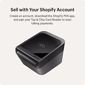 Shopify Tap & Chip Card Reader with Dock - POS Countertop Wireless Credit Card Reader Device + Holder Stand - Contactless Payment Point of Sale Station for Retail, Small Business
