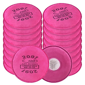 (10 Pairs)2091 Particulate Filter for Respirator,Respirator Filters/Cartridges,Compatible with 6000,7000,FF-400 Respirator mask,Suitable for Filtering Solid Particulate Matter,Dust,Asbestos etc