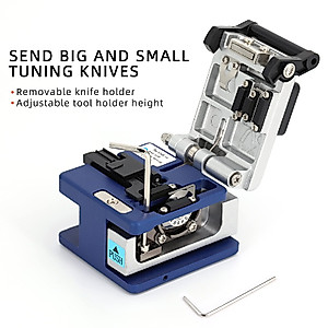 FC-6S Optical Fiber Cleaver Stripping Cutter Tool Cleaves for SUMITOMO with 36000 Cleaves and Coating Diameter: 250μm - 900μm 12 Position Blade Cold Connection Tools Fiber Equipment Used in FTTH