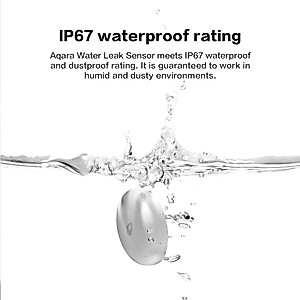 Aqara Temperature and Humidity Sensor Plus Aqara Water Leak Sensor, REQUIRES AQARA HUB, Zigbee Connection, For Remote Monitoring, Alarm System and Smart Home Automation