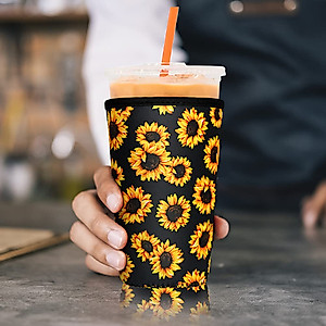 3 Pack Reusable Coffee Sleeves - Tall/Grande, Venti, Trenta - P.LOTOR Soft Cups - Iced Coffee Cozy Insulator - Neoprene Holder for Dunkin Donuts Coffee, McDonalds Coffee, Mccafe Coffee, Starbucks J