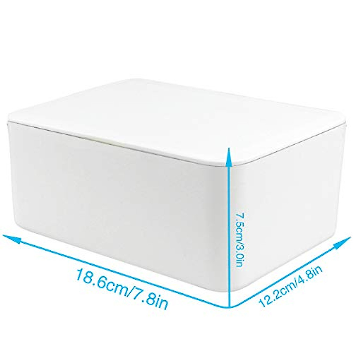 DOERDO 2 PCS Baby Wipe Dispenser Wet Wipe Holder with Lid Wipes Tissue Case Tissue Storage Box Keeps Baby Wipes Fresh and Safe(Black,White)