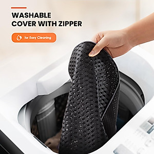 ErGear Foot Rest for Under Desk at Work - Adjustable Foot Rest with Breathable Washable Cover, Ergonomic Memory Foam Foot Rest for Home, Office (Black)