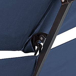 Oneofics Patio Umbrella 10FT 3 Tiers Outdoor Table Umbrella with Tilt and Crank Handle Market Patio Table Umbrella for Pool, Beach, Deck, Balcony, Garden and Lawn, Navy Blue