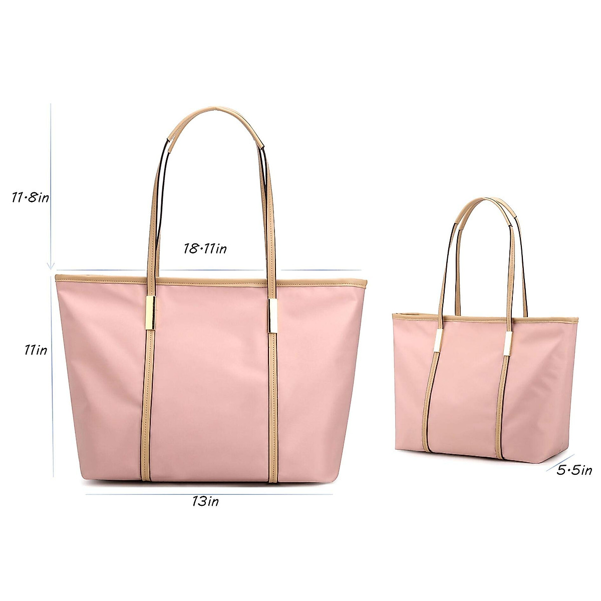 Wxnow Tote Purses and Handbags for Women, Large Trendy Shoulder Top Handle Handbag, Pocketbooks Purses, Waterproof Pink