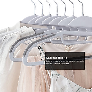 Heavy Duty Plastic Hangers 60 Pack with Non-Slip Design,0.2 Inches Thick,360°Swivel Hook Space Saving Organizer for Bedroom Closet,Shirts,Pants,Strong Enough for Coat (New S Shaped)