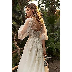 Passat Ivory Long Detachable Chiffon Puff Sleeves For Wedding Dress Spark Detachable Sleeves For Wedding Dresses Add On 04