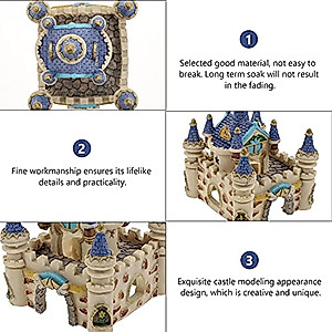 balacoo Aquarium Resin Castle Decoration Fish Tank Roman Castle Cave Hideout Betta Fish Ornament Accessories