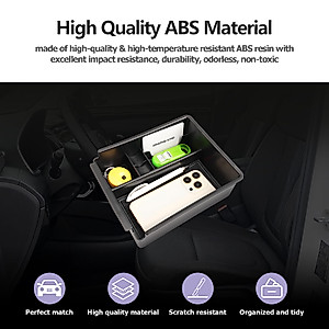 ZCLINKO 2022-2024 Hynudai Tucson Center Console Organizer, Black (Portable, Increases Available Space, Easy Installation Material)