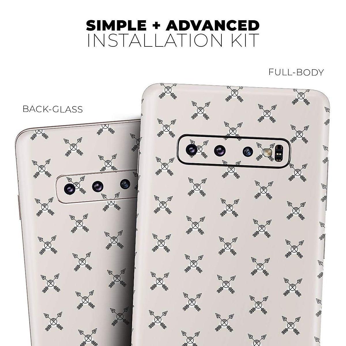 DesignSkinz The Crossed Arrown All Over Pattern Protective Vinyl Decal Wrap Skin Cover Compatible with The Samsung Galaxy S20 (Screen Trim & Back Glass Skin)