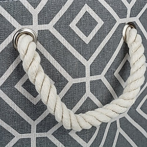 DII Collapsible Polyester Storage Bin, Stained Glass, Gray, Large Rectangle