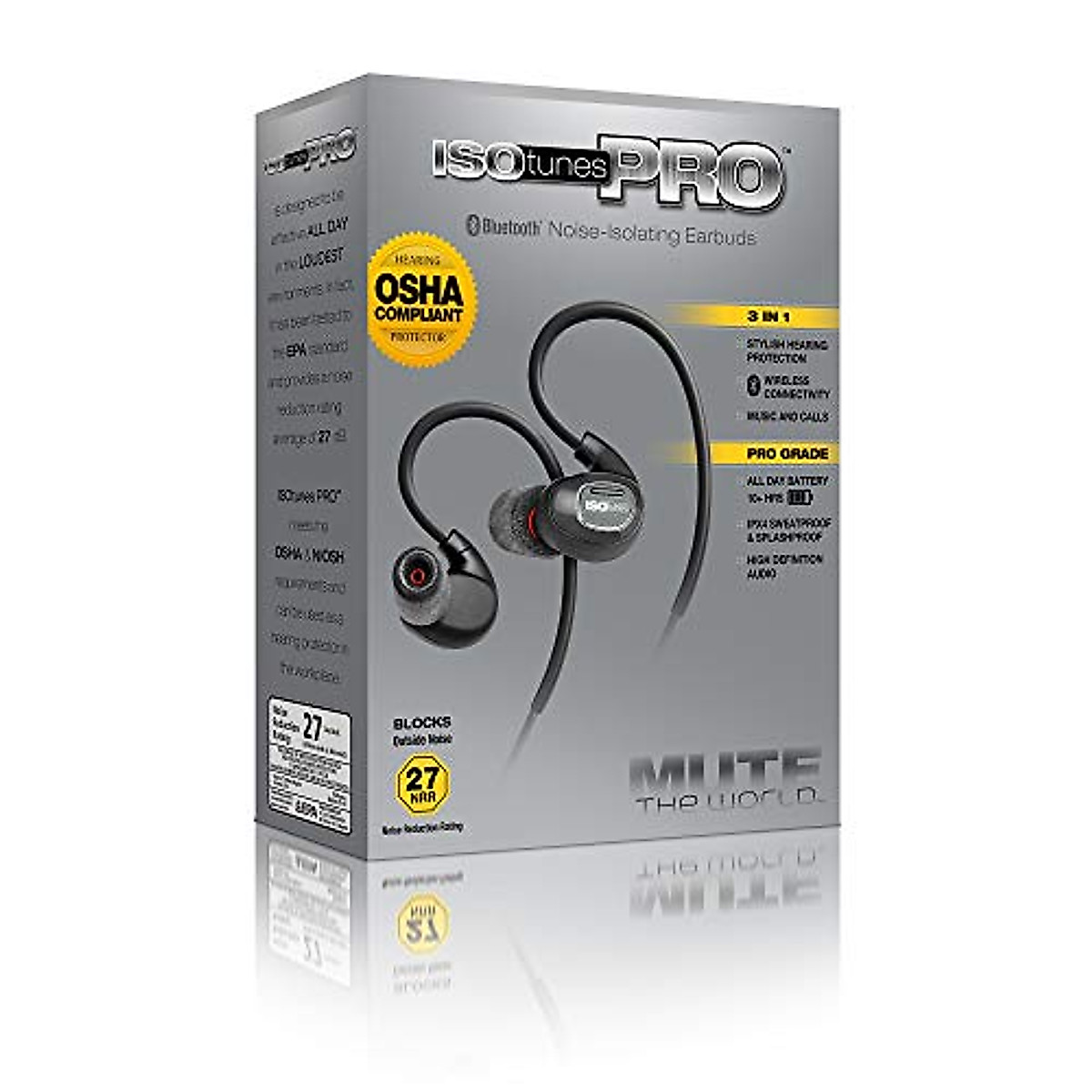 ISOtunes PRO and Xtra Bundle: OSHA Compliant Bluetooth Hearing Protection with Noise Cancelling Mic