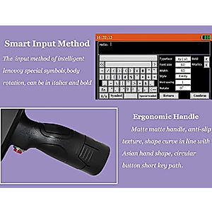 PEKOKO 50.8mm Handheld Inkjet Printer QR Code Printer with Color Touch Screen Coding & Marking Machine for Plastic Bag,Carton Box,Pipe,Tube,Eggs,Foam,Metal, Porcelain, Wood, Building Materials