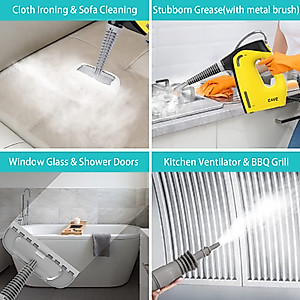 Handheld Steam Cleaner for Home Use, Fast Heat, Limitless Use Time, with Lock Button & Full Accessory Set, Portable & Hand Held, Pressurized Steamer for Cleaning Car, Tile Grout, Upholstery, Furniture