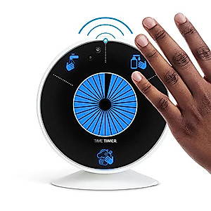 TIME TIMER WASH — 30 Second Visual Timer Promoting Proper Hand Washing for Preschool, Kindergarten and Adults, Hands Free, Touch-Less Handwashing, Bathroom Timer with Optional Music Sound