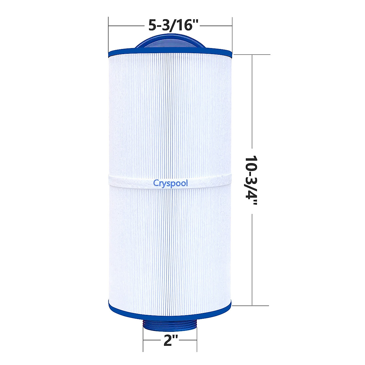 Cryspool 2" MPT-Thread Spa Filter Compatible with Tuff spa Filter, Del Sol Spas, Sundance Spas 6540-723,5CH-402, FC-2811, South Pacific Spas 40 sq.ft hot tub Filter, 2 Pack