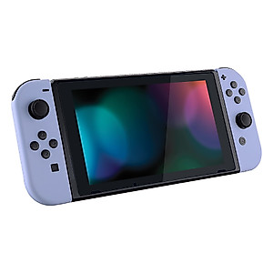 eXtremeRate DIY Replacement Shell Buttons for Nintendo Switch & Switch OLED, Light Violet Custom Housing Case with Full Set Button for Joycon Handheld Controller [Only The Shell, NOT The Joycon]