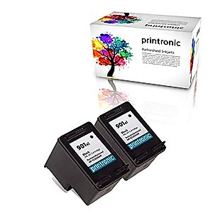 Printronic 2 Pack Remanufactured HP 901XL Ink Cartridge for HP Officejet 4500 J4580 J4660 J4550 J4540 J4524 Printers (2 Black)