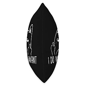 Adult Humour Apparel I Do What I Want Funny Adult Humour Cat Middle Finger Meme Throw Pillow, 18x18, Multicolor