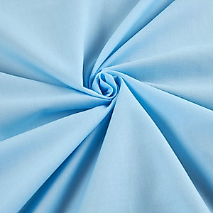 60" Poly Cotton Broadcloth Baby Blue, Fabric by the Yard