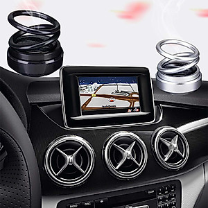 AGANTYIDE Portable Kinetic Molecular Heater, Mini Portable Kinetic Heater for Car, Solar Rotating Double Ring Suspension Car Ornament (All)