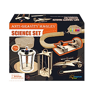 4in1 Anti-Gravity Maglev Educational Science Set for Kids. Perform Fun Experiments and Games by Transforming Magnets to Form a Plane, a Functional Compass, a Floating Arrow, or a Standing Pen
