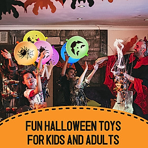 ZMCINER 36 PCS Halloween Punch Balloons, Halloween Punching Balloons Party Favor Supplies Decorations, Goodie Bag Filler, Trick or Treat Game, Halloween School Classroom Game (6 Themes)