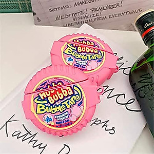Compatible with AirPods Case Cover (Pink Bubble Gum)