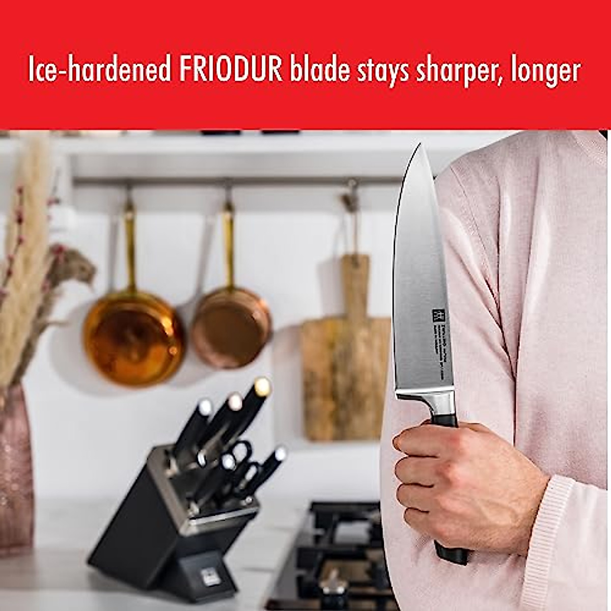 Zwilling All Star 6-inch Meat Cleaver Knife, Razor-Sharp German Knife, Made in Company-Owned German Factory with Special Formula Steel perfected for almost 300 Years, Rose Gold End Cap