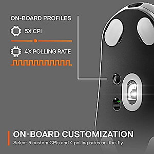 SteelSeries Prime Mini Wireless FPS Gaming Mouse – 100 Hour Battery – USB-C – 18,000 CPI TrueMove Air Optical Sensor – 5 Programmable Buttons – Magnetic Optical Switches – Mini Form Factor (Renewed)