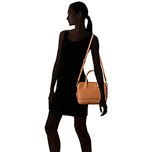 Calvin Klein Sophia Micro Pebble Leather Satchel, Caramel