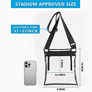 Vorspack Clear Bag Stadium Approved - TPU Clear Purse Clear Crossbody Bag for Women Clear Bags for Concert