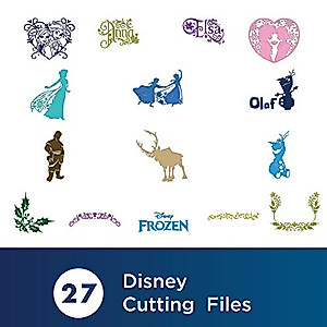 Brother ScanNCut Disney Frozen HomeDeco Pattern Collection 1 CADSNP04, 27 Designs with Olaf, Elsa, Anna & More, Vinyl Wall Art, Iron-on Transfers for Clothing, DIY Stencil Templates, Party Decorations