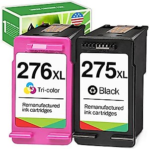 Limeink Remanufactured Ink Cartridges Replacement for Canon 275 276 Ink Cartridges 275xl 276xl for Canon Ink 275 276 for Canon Pixma TS3522 Ink Cartridges for Canon TR4720 Ink Cartridge Printer TS3500