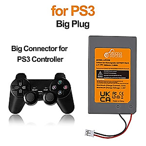 Pickle Power PS3 Controller Battery Replacement, 2 Pack LIP1359 Battery for Sony Playstation 3 PS3 Dualshock 3 CECHZC2E CECHZC2U Controller with USB Cable+Tools