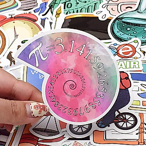 QTL School Stickers for Teacher Students Back to School Party Supplies Waterproof Vinyl Stickers for Water Bottles Laptop 50Pcs