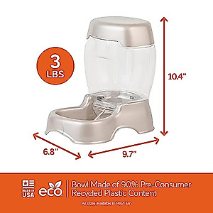 Petmate Pet Cafe Feeder Dog and Cat Feeder Pearlescent Colors 3 Sizes, Made in USA