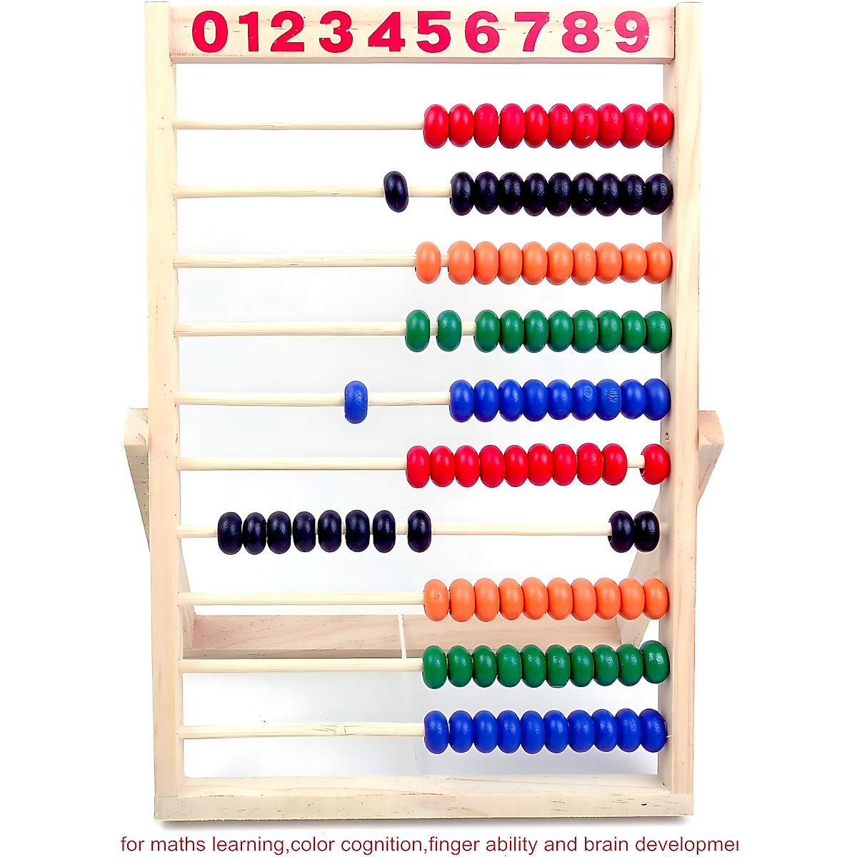 MAGIKON Wooden Counting Number Frame, 10 Rows Abacus for Kids Learning Math (11-1/2-Inch)