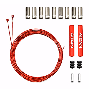 Aican Bike Nano Shift Cable Set, Nano Teflon Technology Coating Inner Cable, Shift Wire Kit for Mountain and Road Bicycle (Gray)