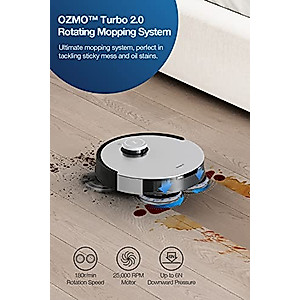 ECOVACS DEEBOT X1 Omni Robot Vacuum and Mop Combo with Self-Emptying, Auto-Wash, Auto-Refill and Auto-Hot Air Drying, 5000Pa Suction, AIVI 3D Obstacle Avoidance, Built-in YIKO Voice Assistant, Black