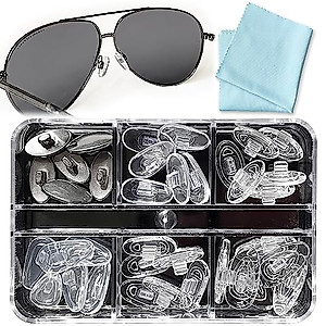 Push-in Eyeglass Nose Pads - PFDHQS 18 Pairs Glasses Nose Pads Replacement Kit - 6 Options Available for Replacing and Having Spare Nose Pads for Sunglasses